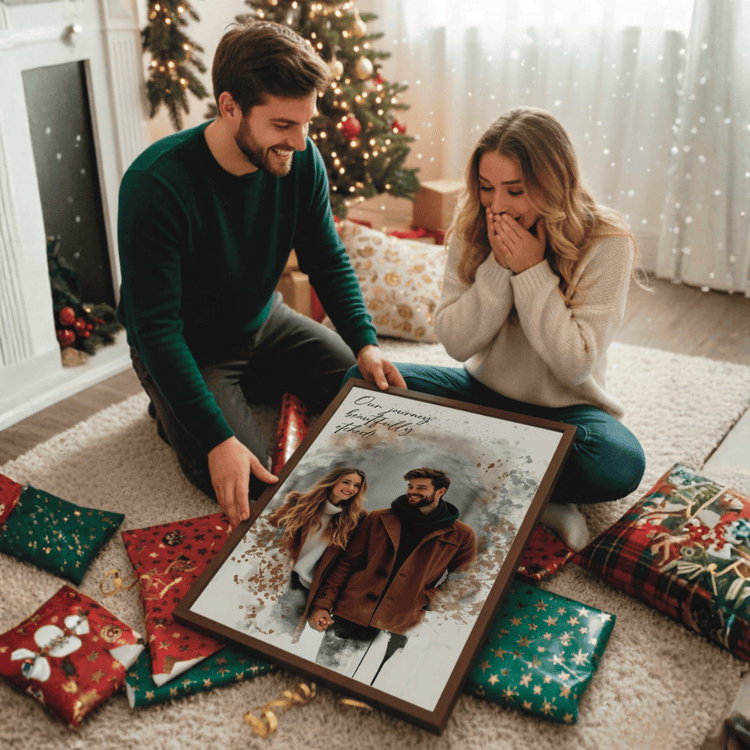 Personalized Couples Portrait Canvas – Perfect Christmas Gift – POC Gifts